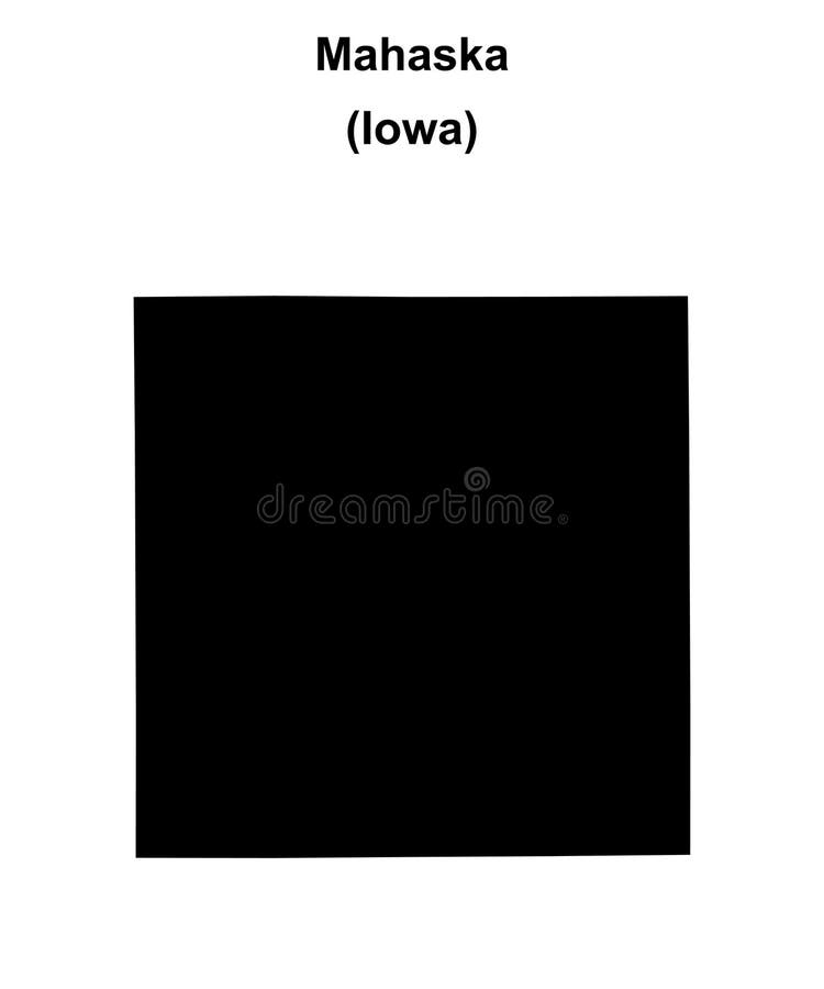 Mahaska outline map stock illustration. Illustration of detailed ...