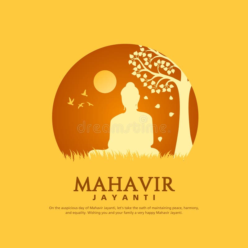 Mahavir jayanti stock vector. Illustration of jainism - 312335021