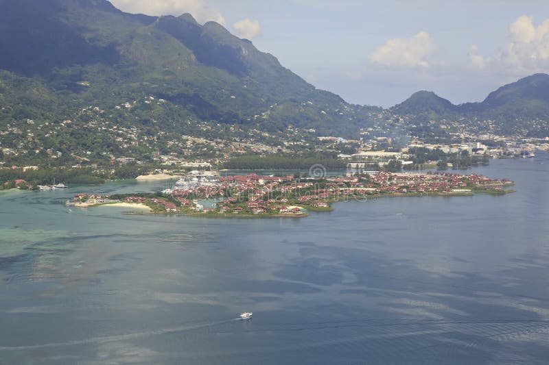 Mahe Island in the Indian Ocean Stock Photo - Image of island, blue ...