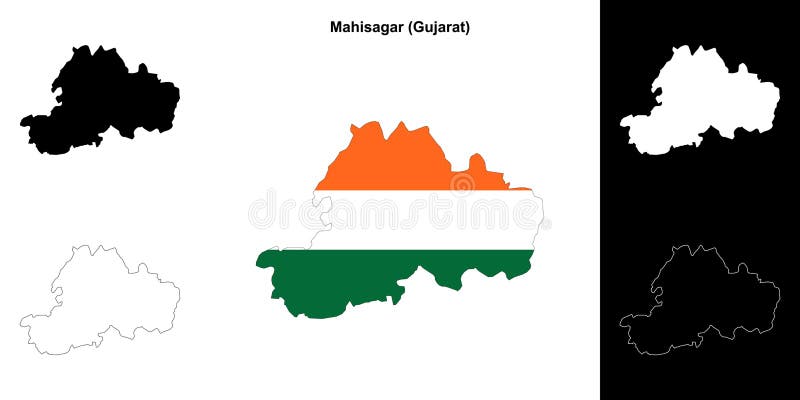 Mahisagar Outline Map Stock Illustrations – 5 Mahisagar Outline Map ...