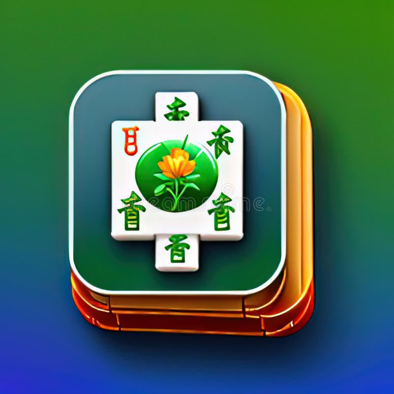 Mahjong Software App Style Icon. Generative AI. Stock Illustration ...