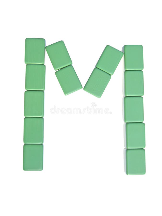 Mahjong tiles letter M stock image. Image of alphabet - 6321489