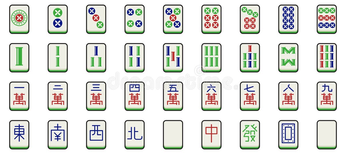 Mahjong Tiles Stock Illustrations – 133 Mahjong Tiles Stock ...