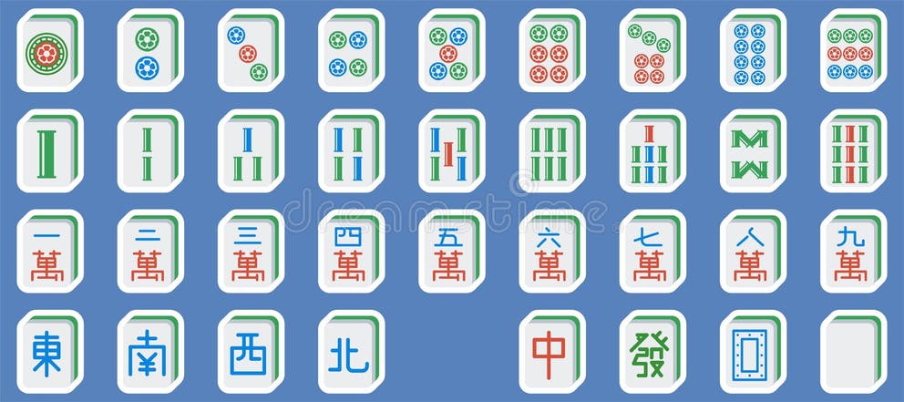 Mahjong Tiles Stock Illustrations – 153 Mahjong Tiles Stock ...