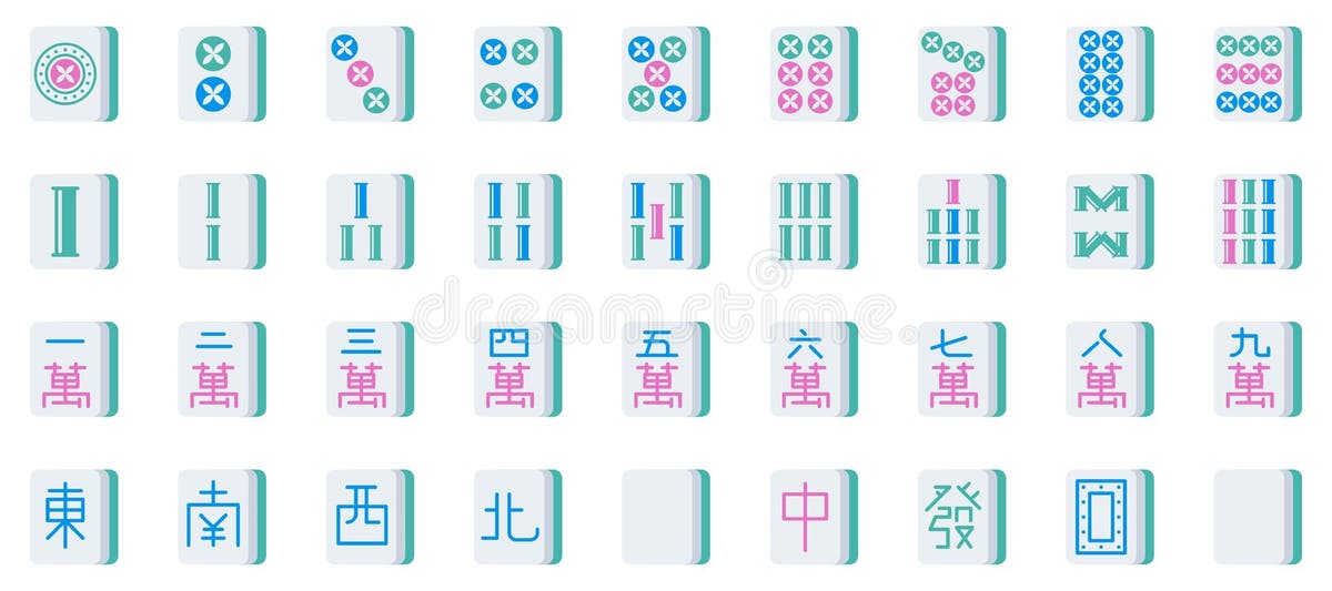 Mahjong Tiles Stock Illustrations – 133 Mahjong Tiles Stock ...