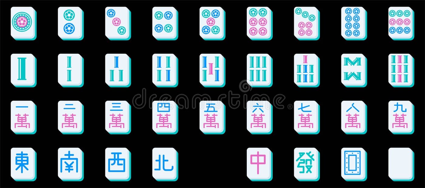 Mahjong Tiles Stock Illustrations – 82 Mahjong Tiles Stock ...