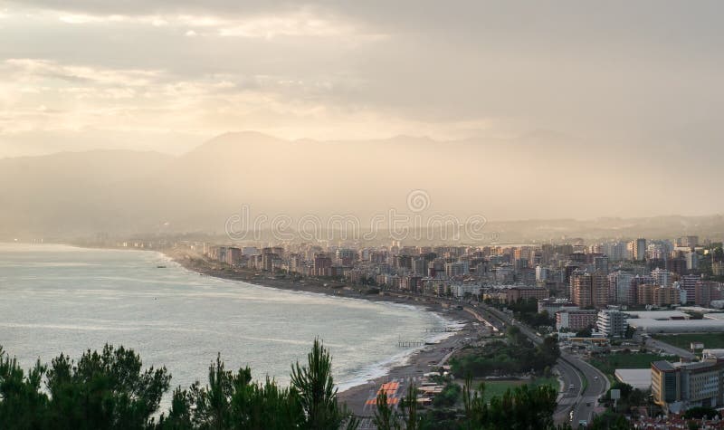 Mahmutlar Town, Alanya.Turkey Stock Photo - Image of exotic, aerial ...