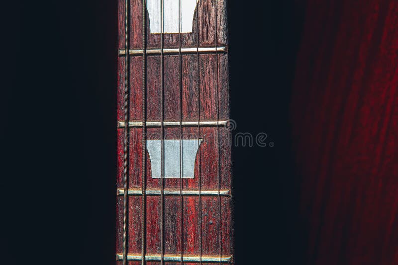 Mahogany guitar neck stock image. Image of music, ebony - 183693987