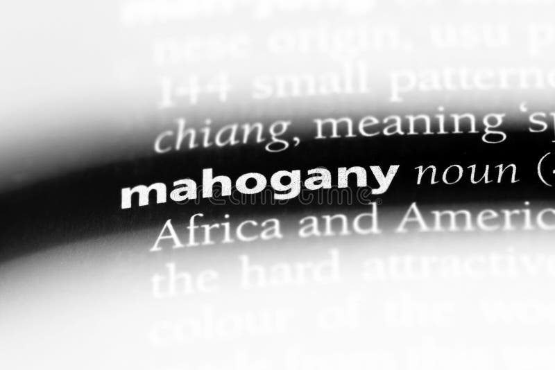 Mahogany stock photo. Image of definition, word, isolated - 126538930