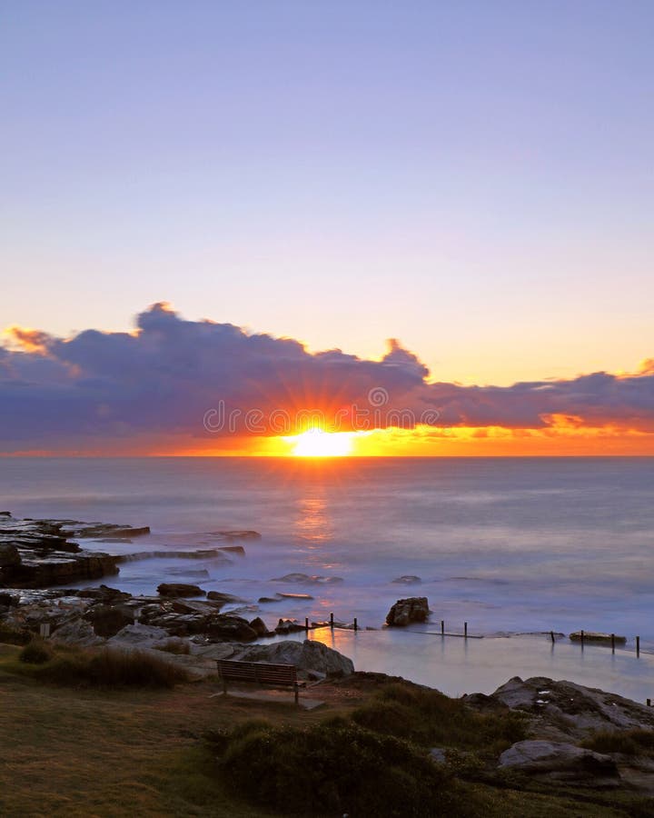 Mahon pool sunrise stock image. Image of beautiful, morning - 92328359