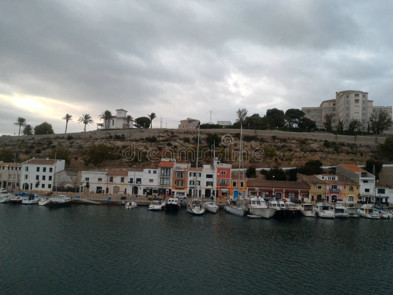 Mahon port spain stock photo. Image of deck, view, spain - 108626866