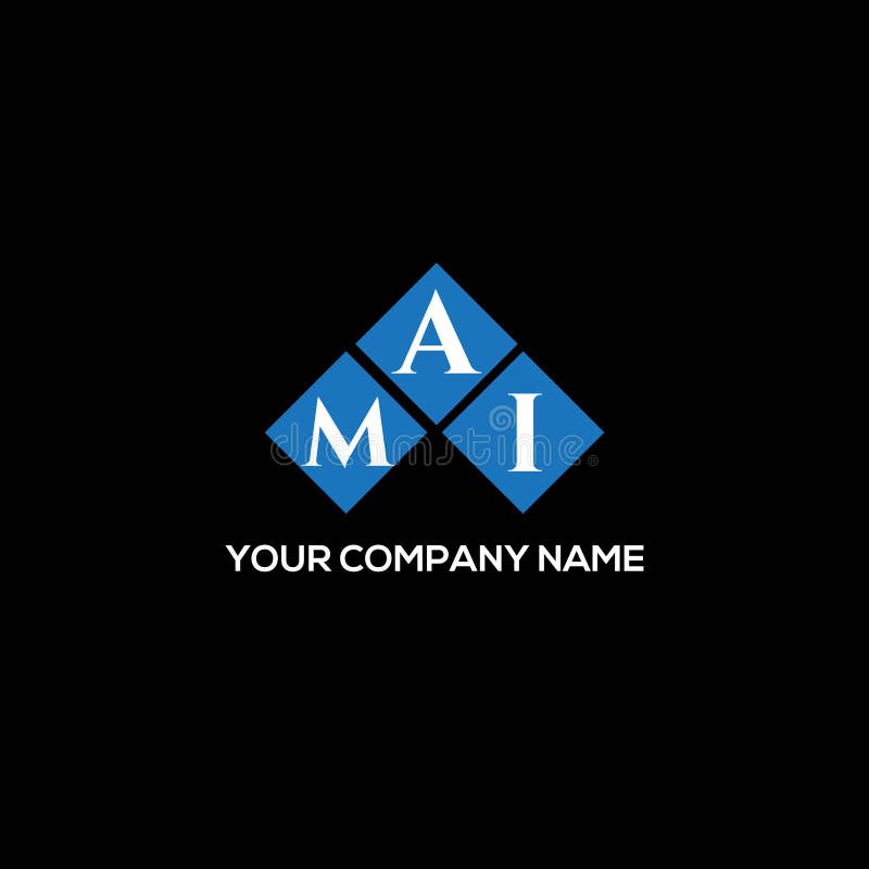 MAI Letter Logo Design on BLACK Background. MAI Creative Initials ...