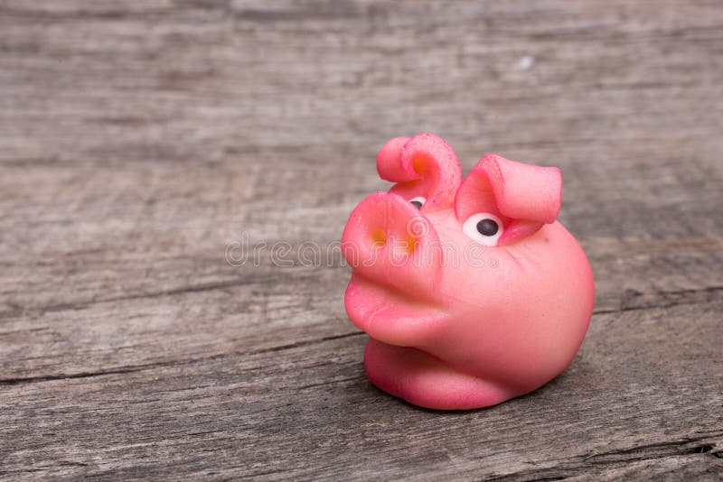 Maiale Rosa Del Marzapane Al Nuovo Anno Immagine Stock - Immagine di ...