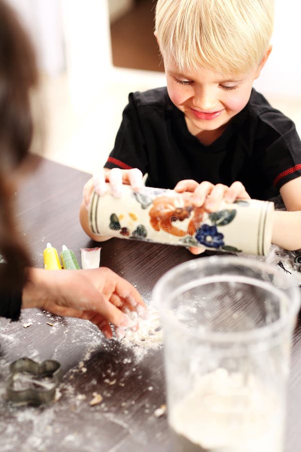 Maid bakery stock image. Image of home, help, kneading - 78146251