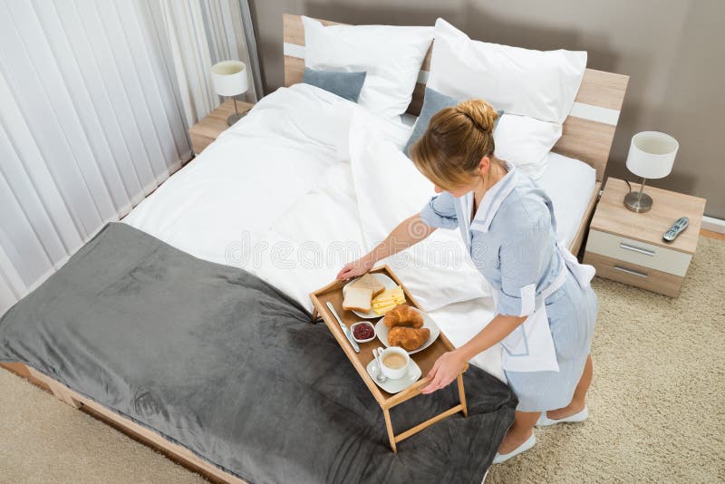 Maid Breakfast Keeping Tray Table Stock Photos - Free & Royalty-Free ...