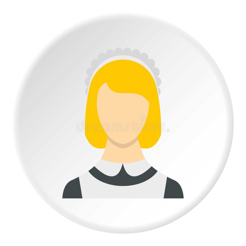 Maid icon circle stock vector. Illustration of clean - 95442179