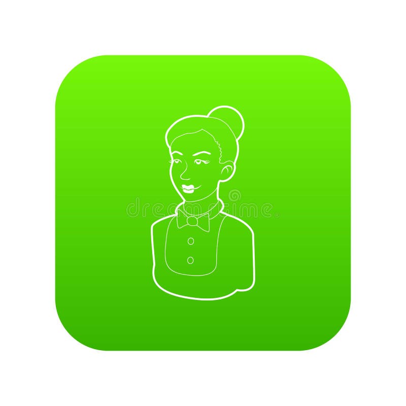 Maid Costume Icon, Black Monochrome Style Stock Illustration ...