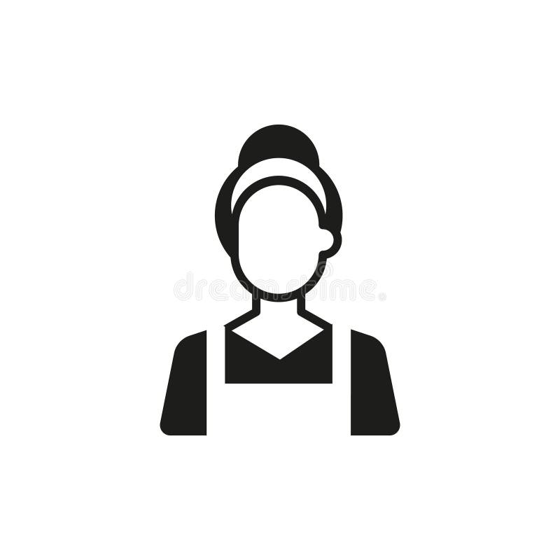 Maid Icon stock illustration. Illustration of assistant - 380252059