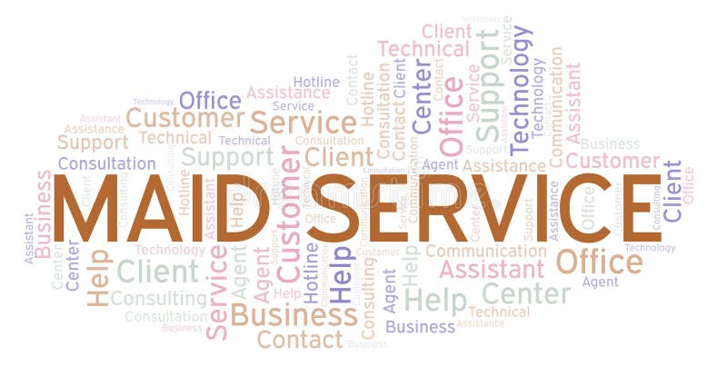 Maid Service word cloud. stock illustration. Illustration of collage ...