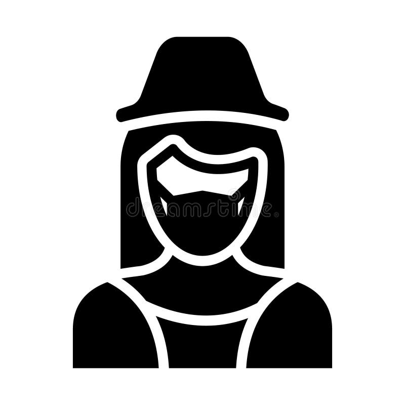 Maid Wearing Mask Vector Icon Which Can Easily Modify or Edit Stock ...