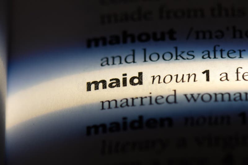 Maid stock image. Image of isolated, writing, text, definition - 126538735