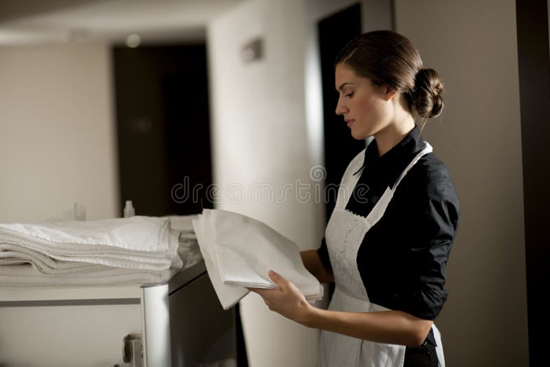 Maid at Work stock photo. Image of side, housekeeping - 17271204