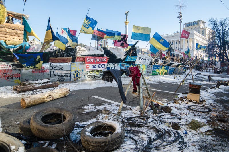 Maidan Protests on 31 January 2014 in Kiev, Ukraine Editorial Stock ...
