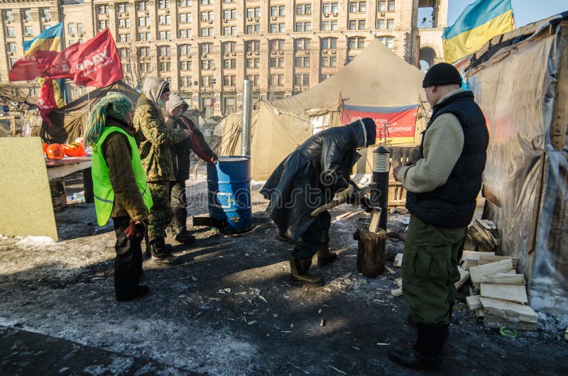 Maidan Protests on 31 January 2014 in Kiev, Ukraine Editorial Stock ...