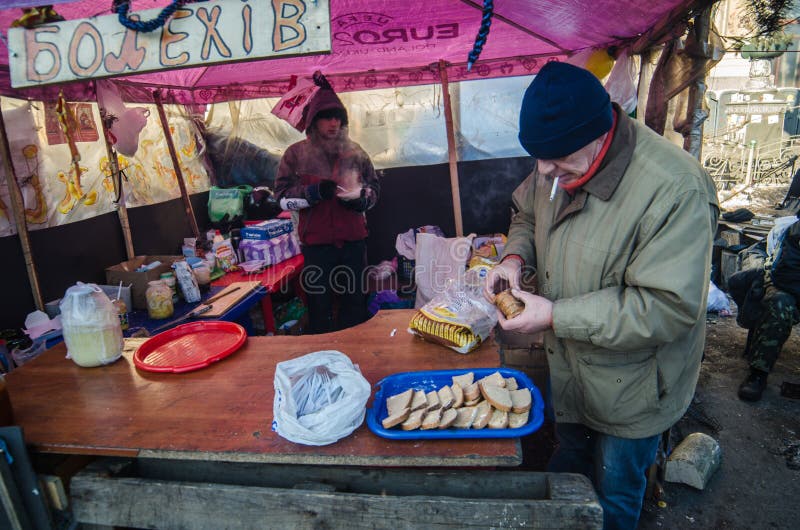 Maidan Protests On 31 January 2014 In Kiev, Ukraine Editorial ...