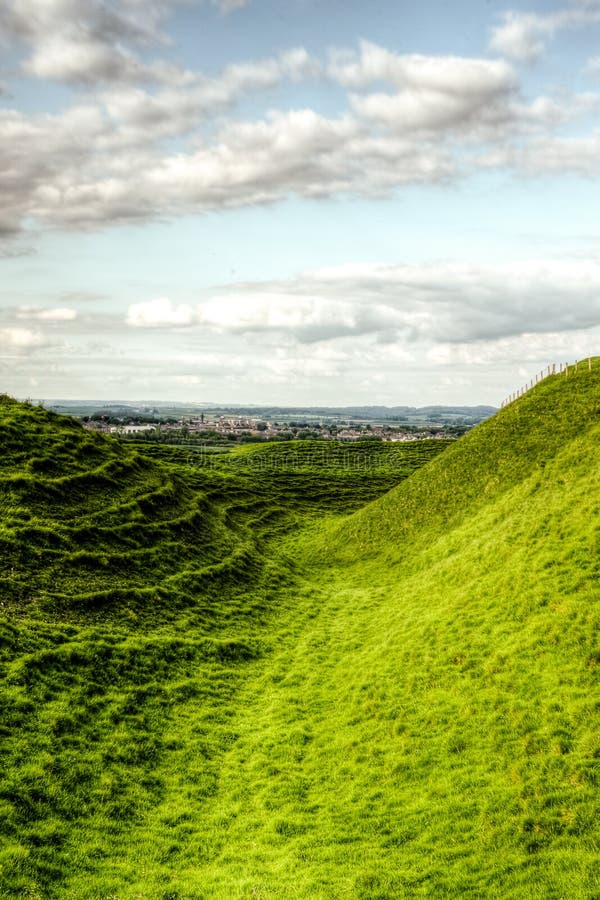 Maiden Castle in Dorset England Stock Image - Image of spring, outdoor ...