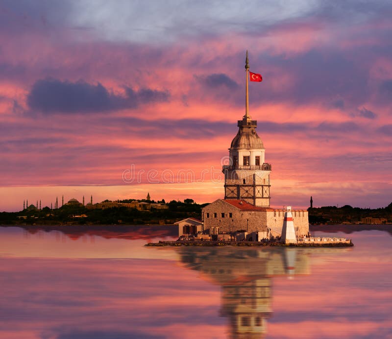 Maiden s Tower stock image. Image of leander, byzantine - 28794157