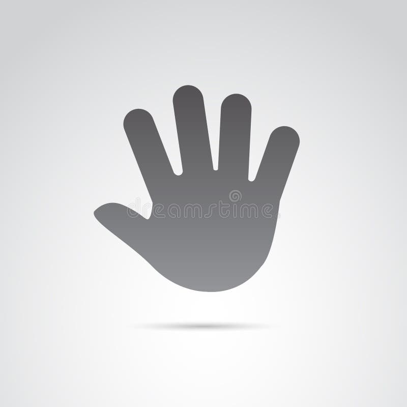 Vector Icon - Shape of Open Hand, Gesturing. Stock Vector ...
