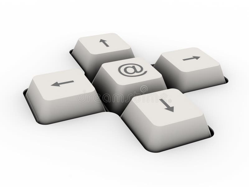 Mail alias keyboard button stock illustration. Illustration of ...