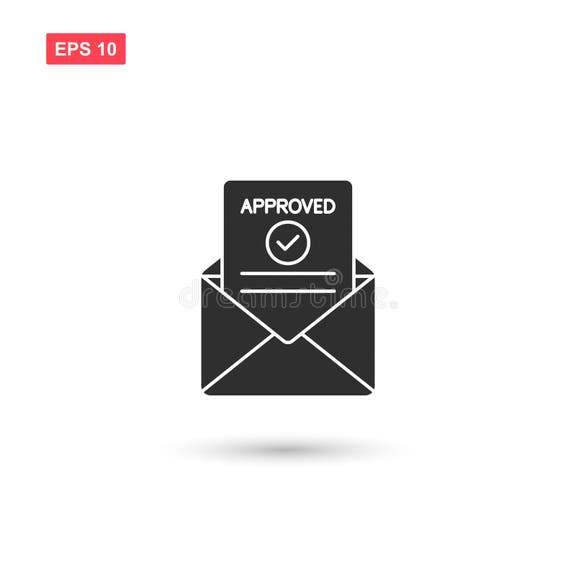 Mail Approved Vector Isolated 2 Stock Vector - Illustration of accepted ...