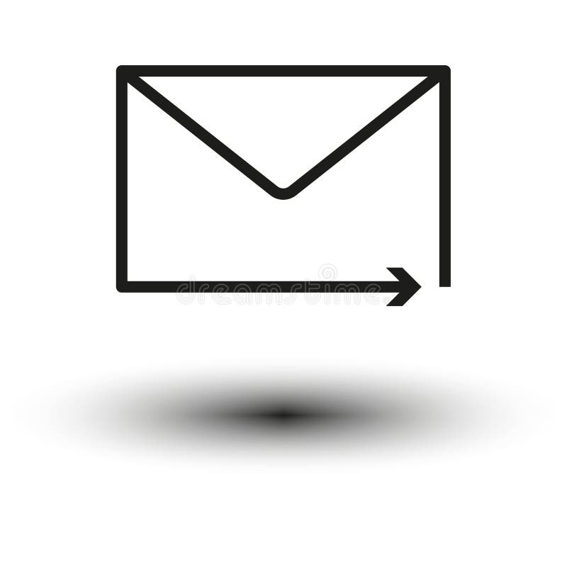 Mail Arrow Icon. Envelope Pictogram. Vector Illustration. EPS 10 Stock ...