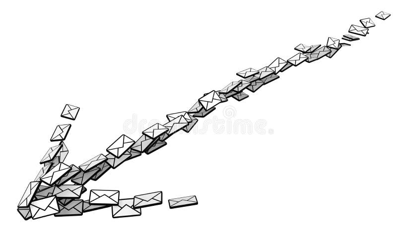 Mail Arrow stock illustration. Illustration of horizontal - 135160471