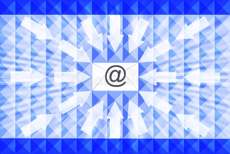 Abstract Mail Communication on World Map Background. Stock Illustration ...