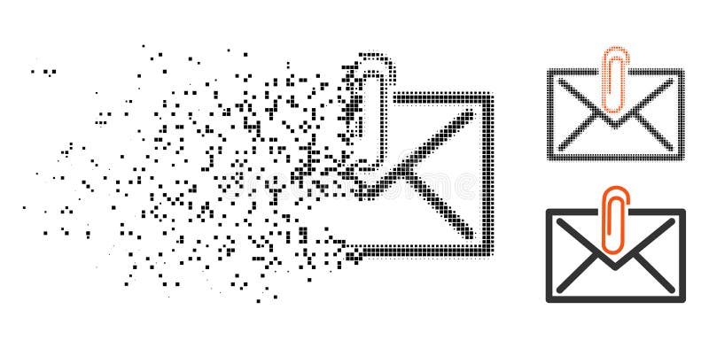 Dot Halftone Mail Attachement Icon Stock Illustrations – 1 Dot Halftone ...