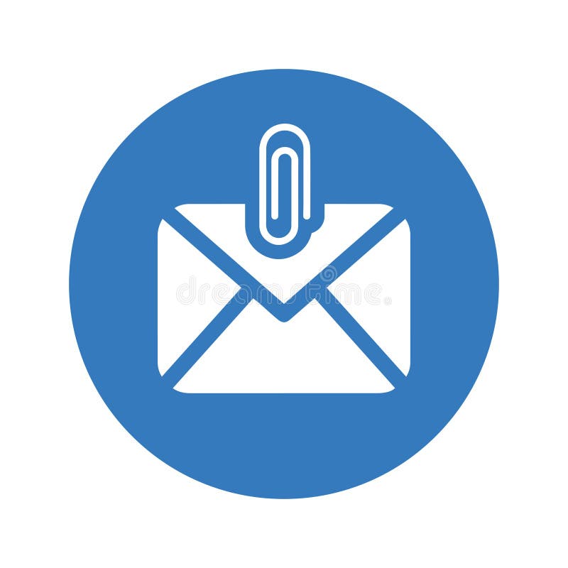 Mail Attachment icon stock illustration. Illustration of application ...