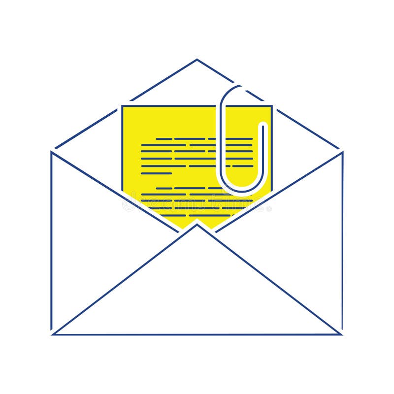 Mail with attachment icon stock vector. Illustration of correspondence ... Mail with attachment icon stock vector. Illustration of correspondence ...