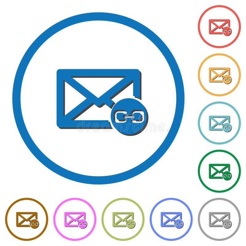 E-mail Attachment Icon or Symbol Stock Vector - Illustration of receive ...