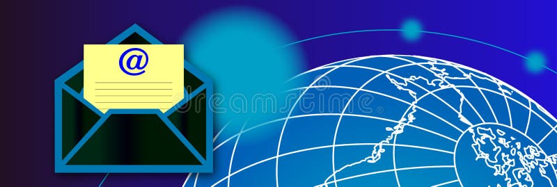 Mail banner stock vector. Illustration of email, bevel - 2463951