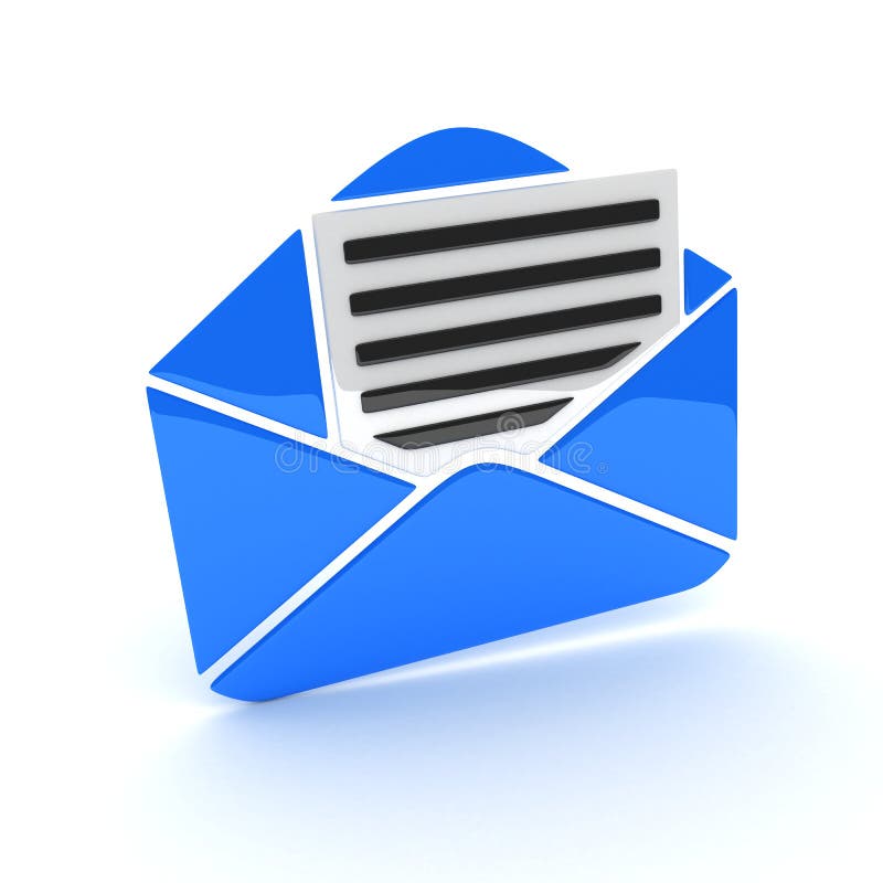 Mail blue stock illustration. Illustration of email, postcard - 16850147