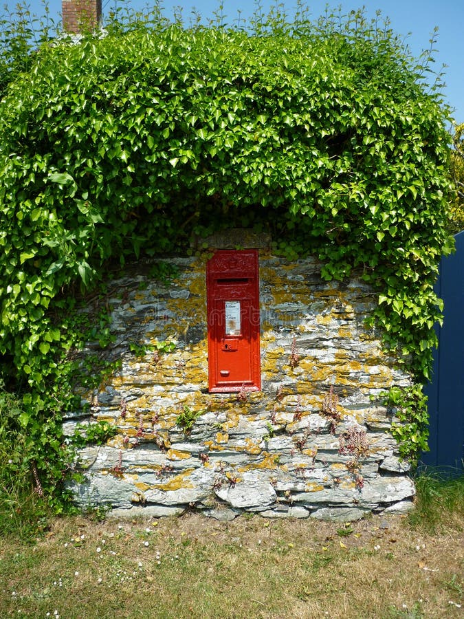 Mail Box in Ancient Wall in Cornwall UK Stock Photo - Image of ancient ...