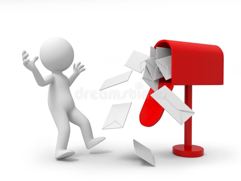 Overflowing mailbox stock illustration. Illustration of envelope - 7795898
