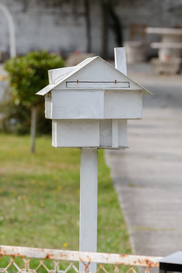 Mail Box in Front of the House Close Up Stock Photo - Image of door ...