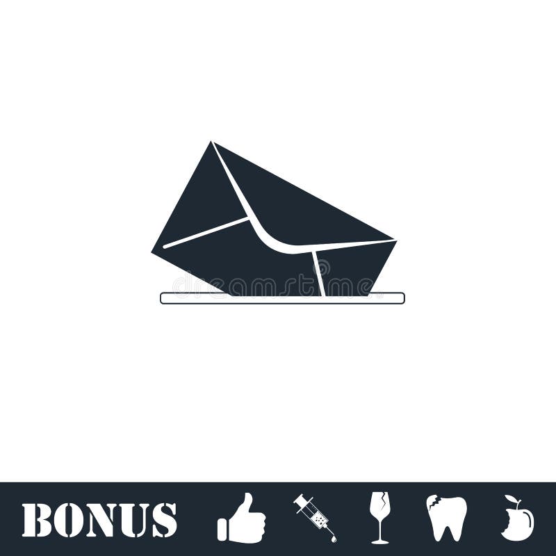 Mail box icon flat stock vector. Illustration of open - 151750519