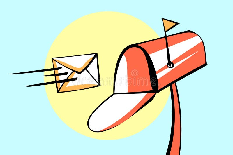 Mail Box with Letter in Pop Art Style. Stock Illustration ...