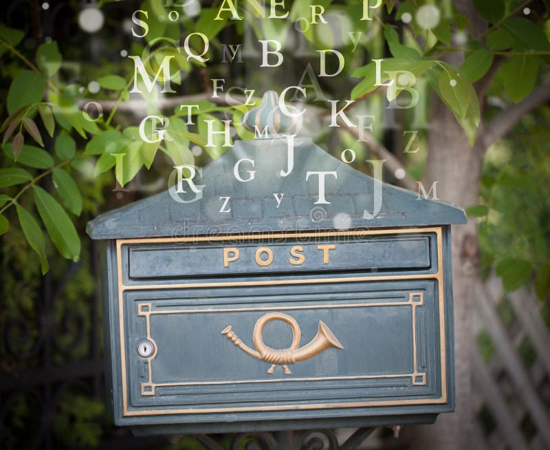 Mail Box with Letters Comming Out Stock Photo - Image of mail, message ...