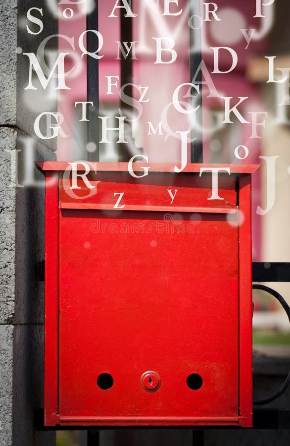 Mail Box with Letters Comming Out Stock Photo - Image of mailbox, card ...
